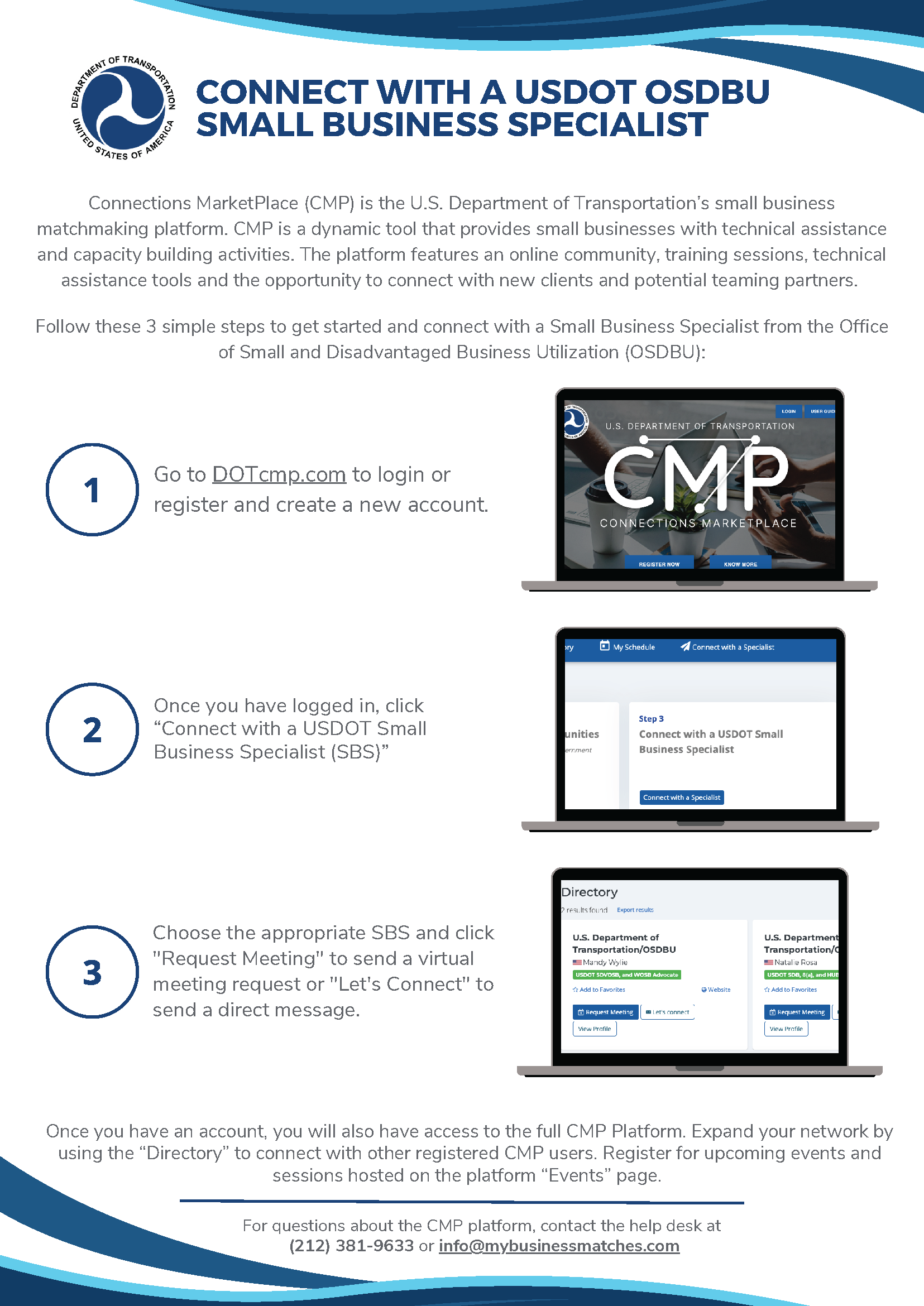 Connect with an OSDBU Small Business Specialist through the Connections MarketPlace (CMP) | US ...